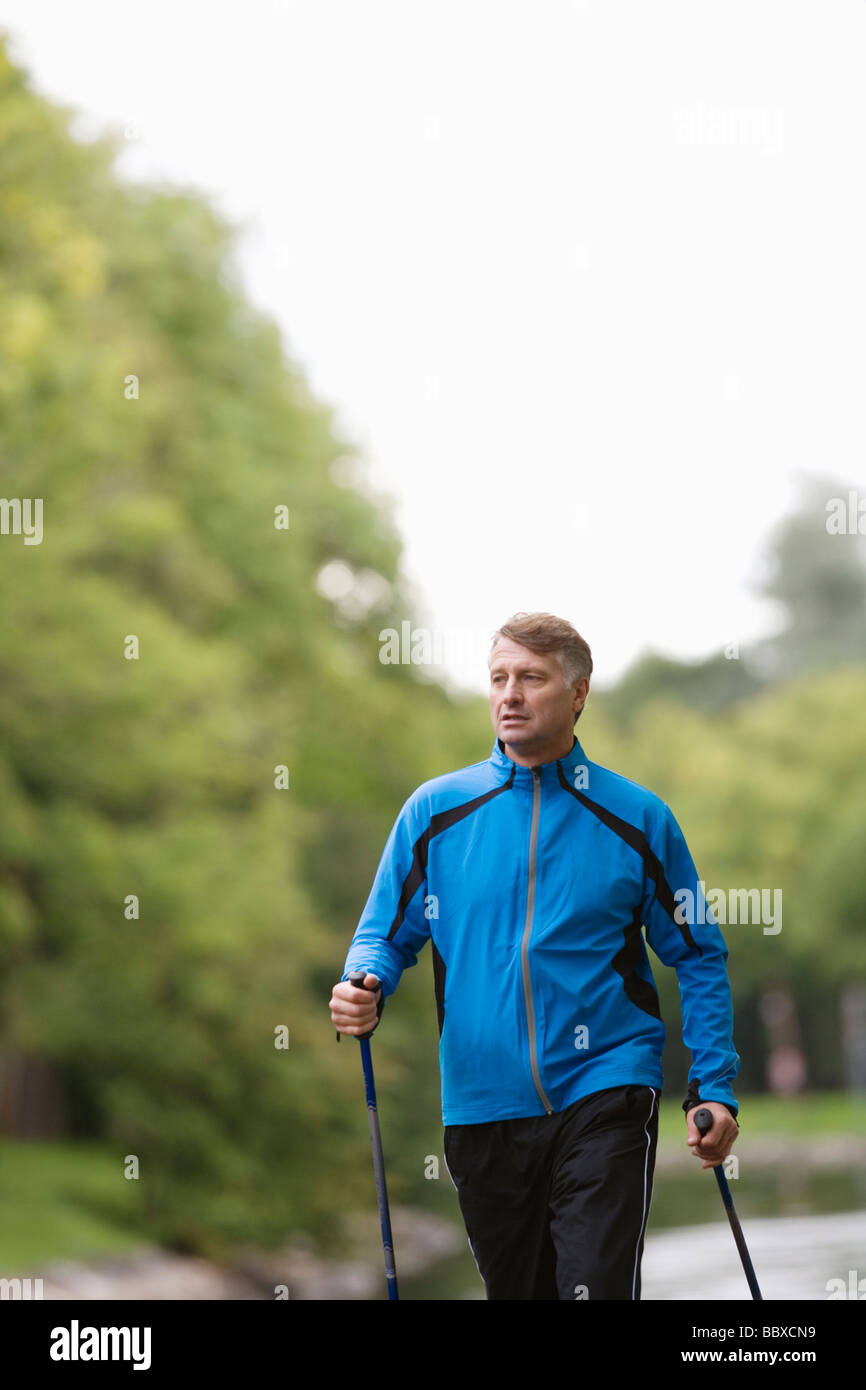 Walking the poles hi-res stock photography and images - Alamy