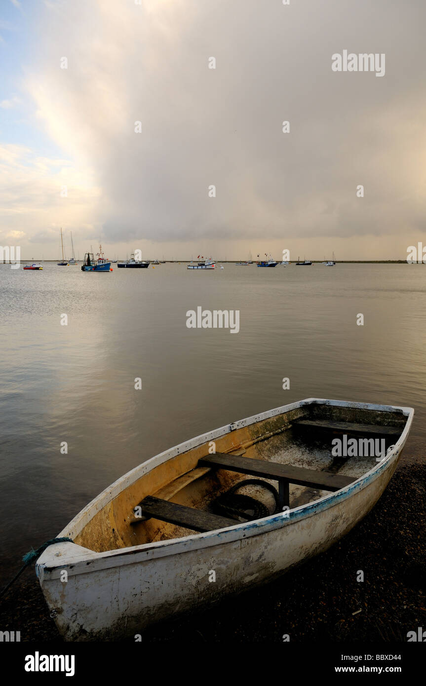 Row Boat Moored at Orford Quay Suffolk Stock Photo - Alamy