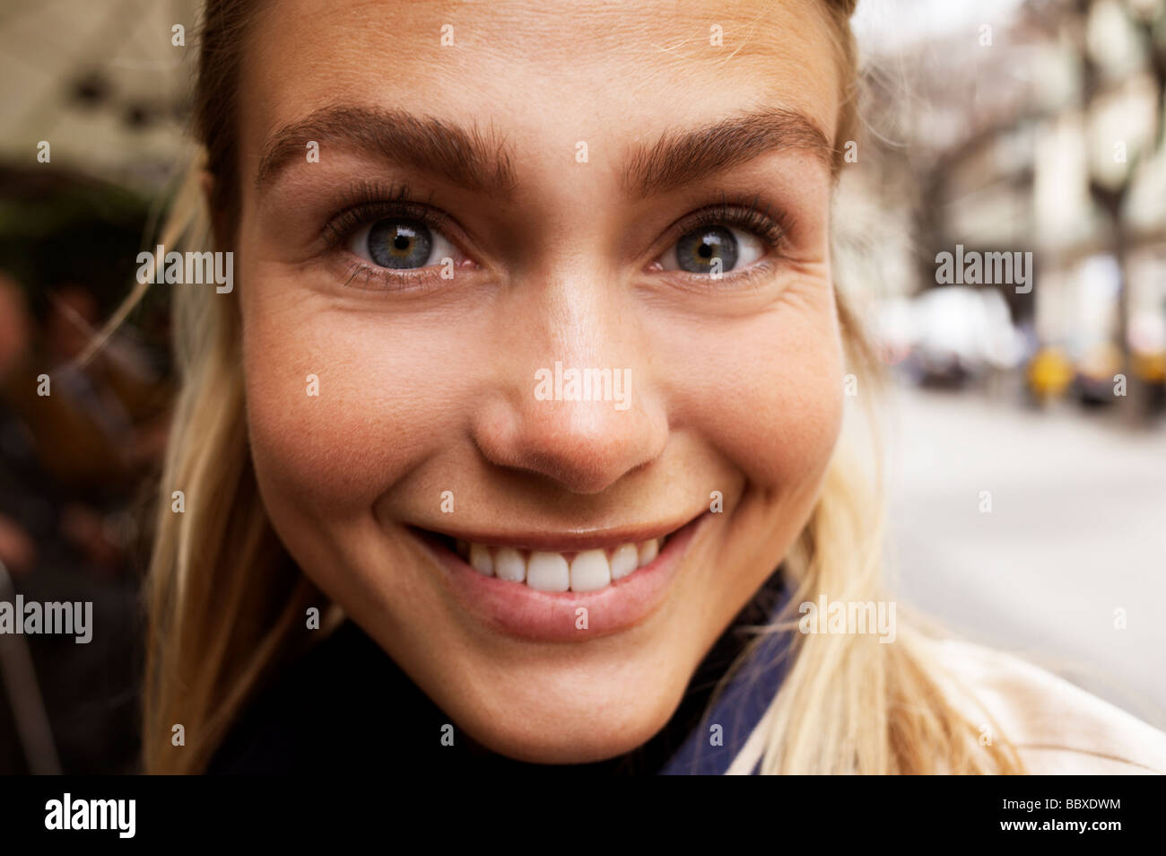 Portrait of a smiling woman Stock Photo - Alamy
