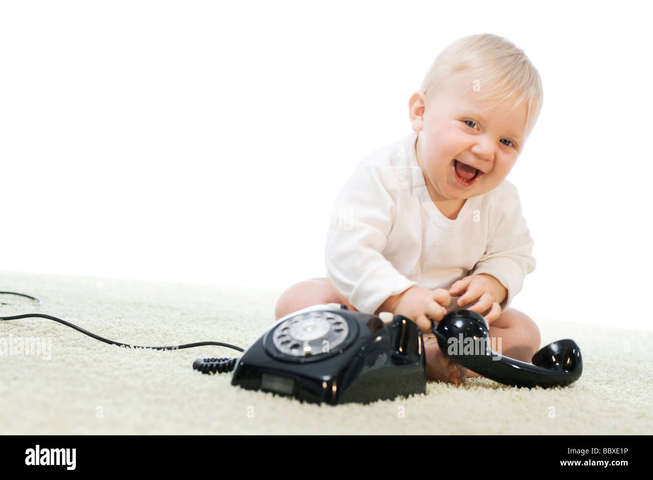 Boy old telephone fashioned hi-res stock photography and images - Alamy
