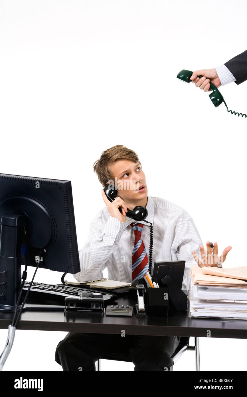 A teenage boy as a businessman at the office Stock Photo - Alamy