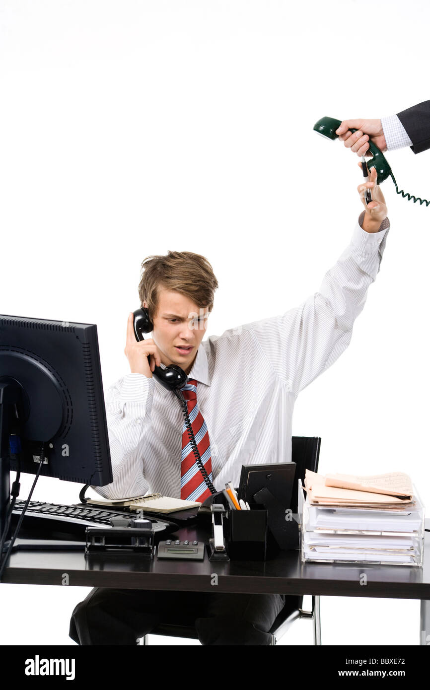 A teenage boy as a businessman at the office Stock Photo - Alamy
