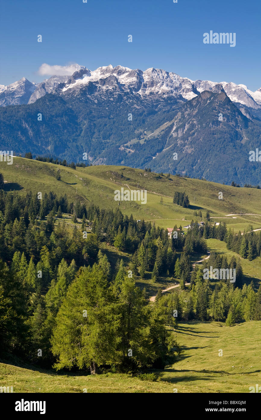 Gosau view from Gosaukamm beautiful town in Salzkammergut region ...