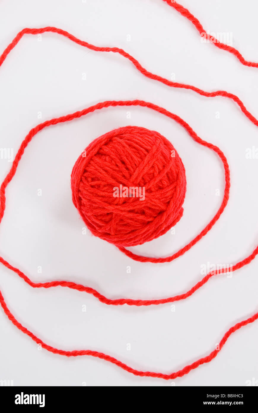 A red ball of yarn Stock Photo - Alamy