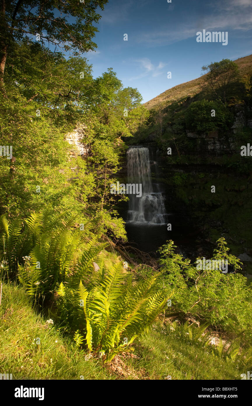 Upper Uldale Falls on the River Rawthey on Baugh Fell at the eastern ...