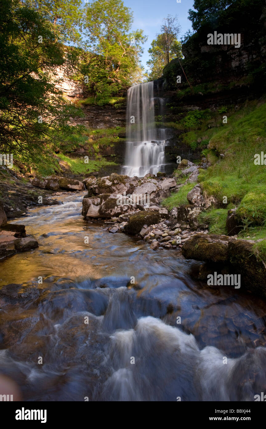 Upper Uldale Falls on the River Rawthey on Baugh Fell at the eastern ...