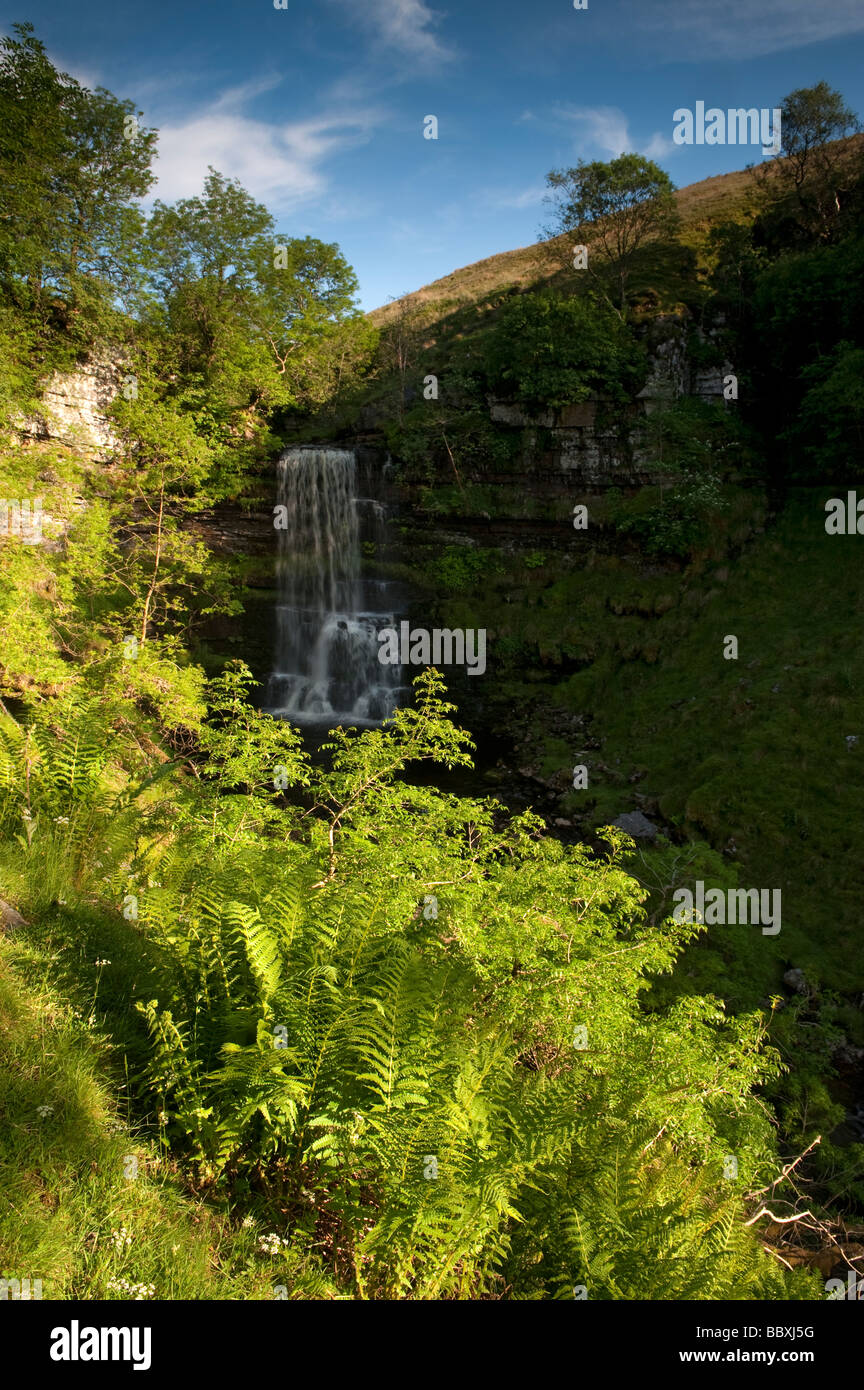 Upper Uldale Falls on the River Rawthey on Baugh Fell at the eastern ...