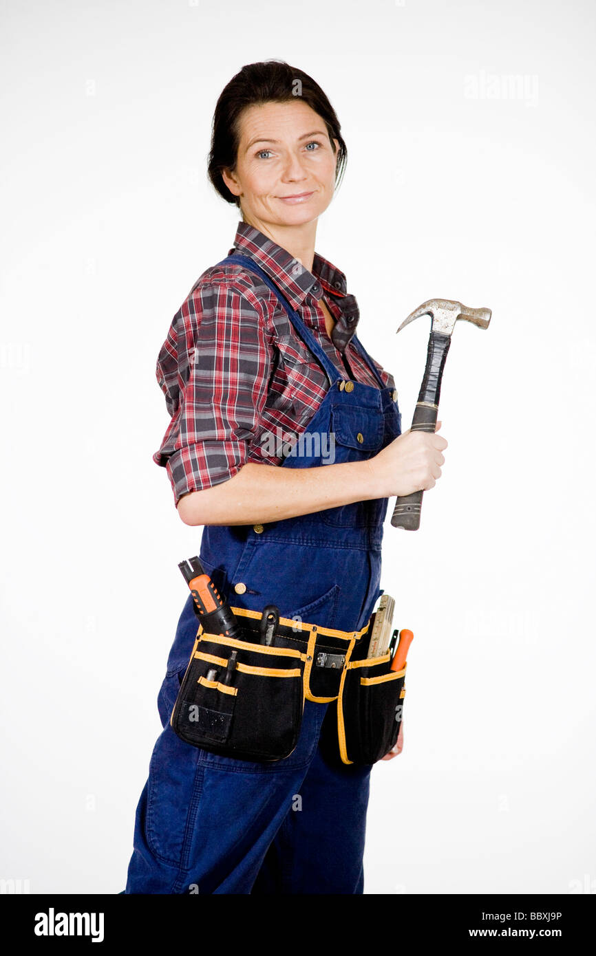 A carpenter with tools Stock Photo - Alamy