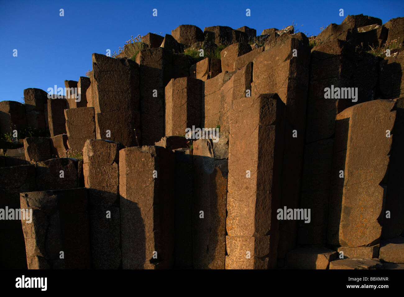 red basalt columns on giants causeway county antrim coast northern ...