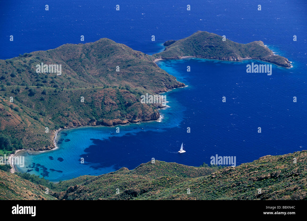 Aerial view of idyllic coves in Datca Peninsula,Turkey Stock Photo - Alamy