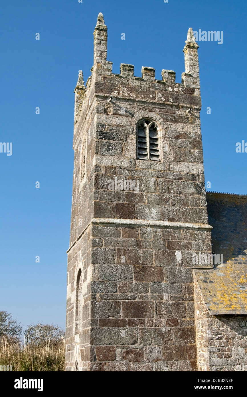 An old stone church, Cornwall, UK Stock Photo - Alamy