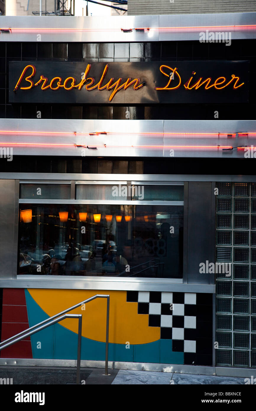 Brooklyn Diner in Manhattan New York Stock Photo - Alamy