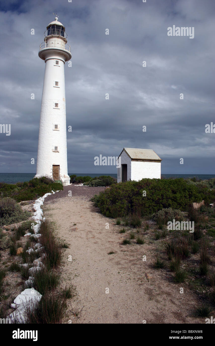 The Lowly Point Lighthouse stands out on a point jutting into the ...