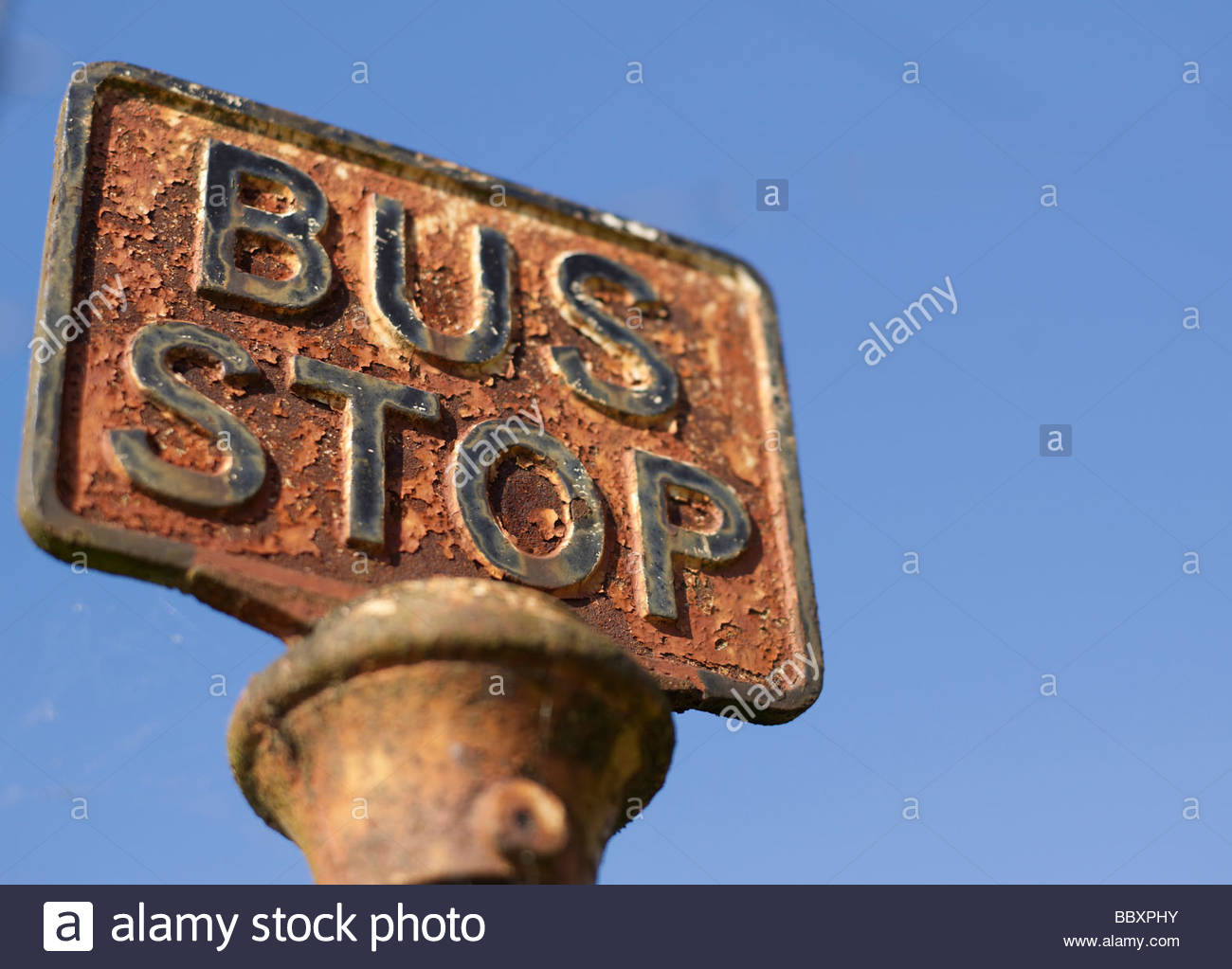 Old Bus Stop Sign High Resolution Stock Photography and Images - Alamy