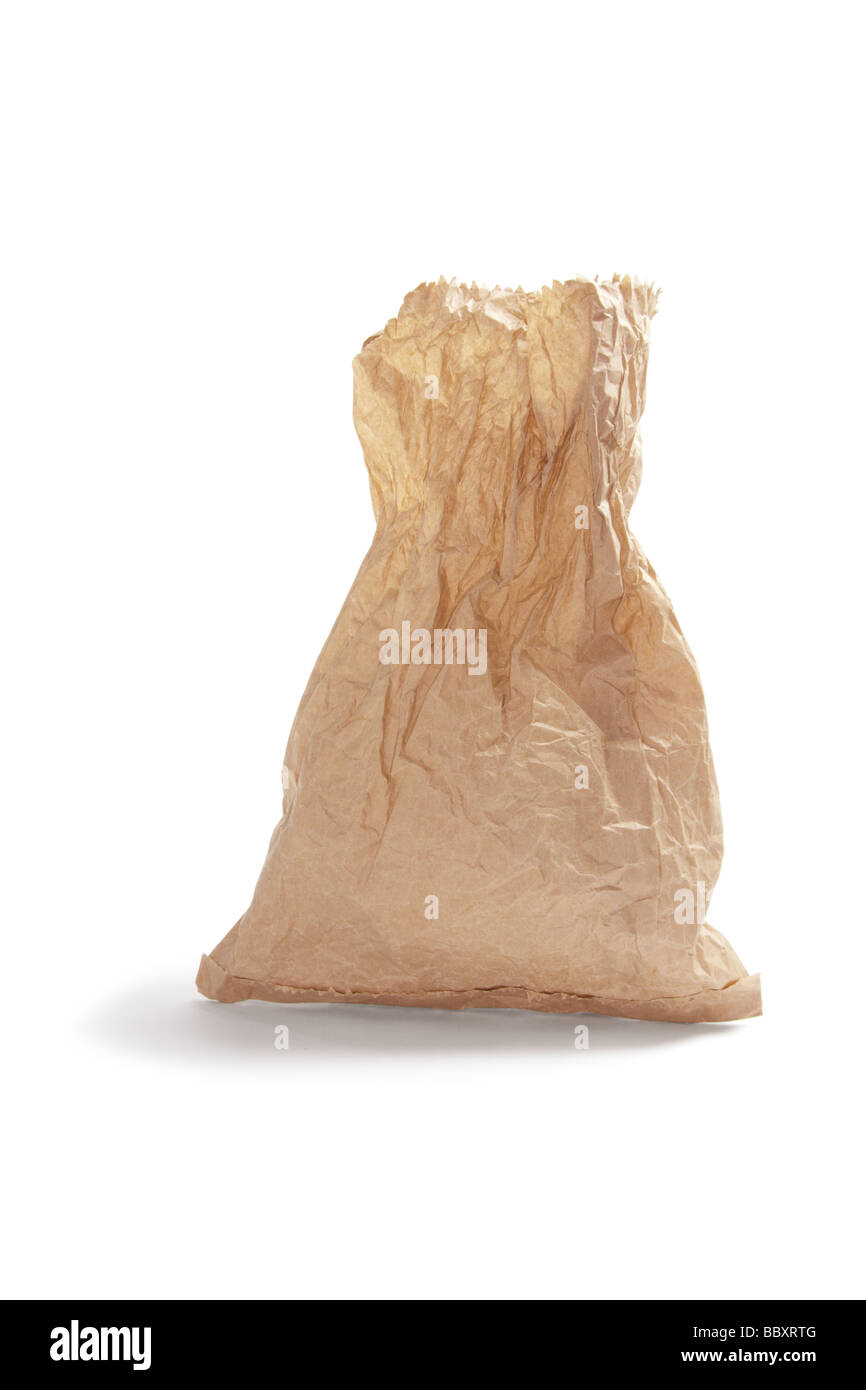 Crumpled Brown Paper Bag Stock Photo - Alamy