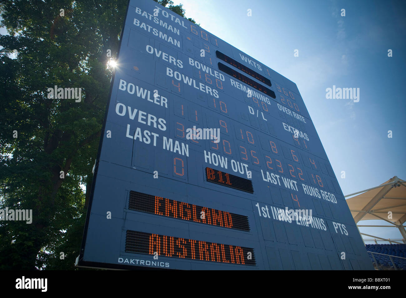 Cricket scoreboard stadium hi-res stock photography and images - Alamy