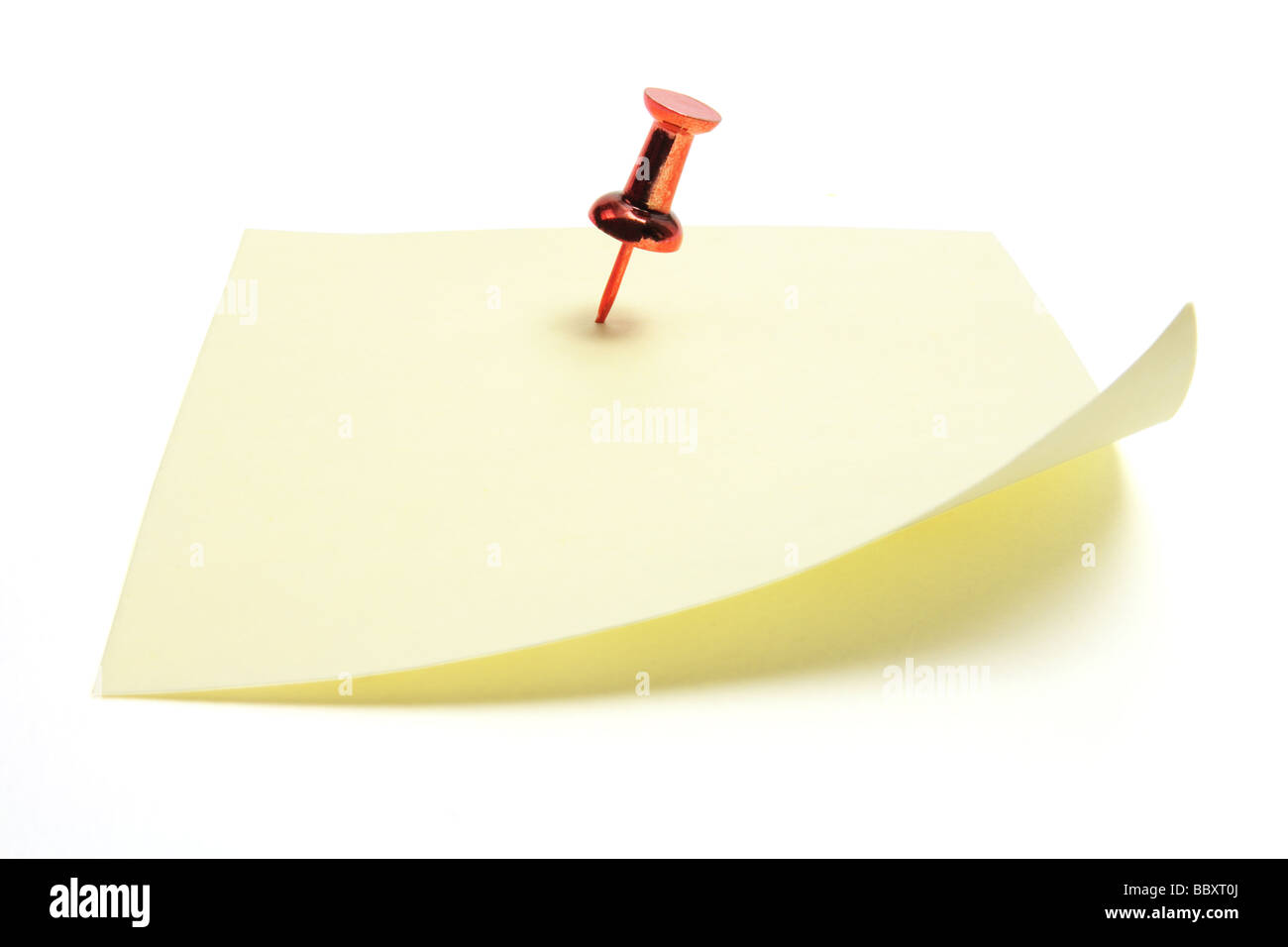Post It Note Paper with Pushpin Stock Photo - Alamy