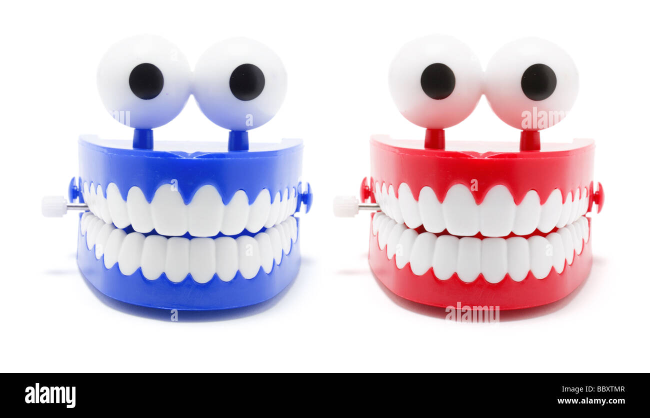 Plastic chattering teeth hi-res stock photography and images - Alamy