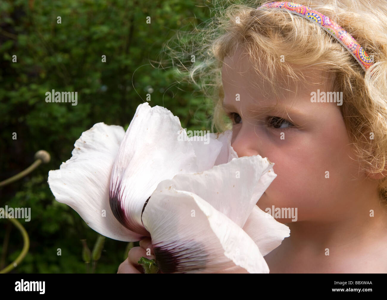 Children smell nose hi-res stock photography and images - Alamy