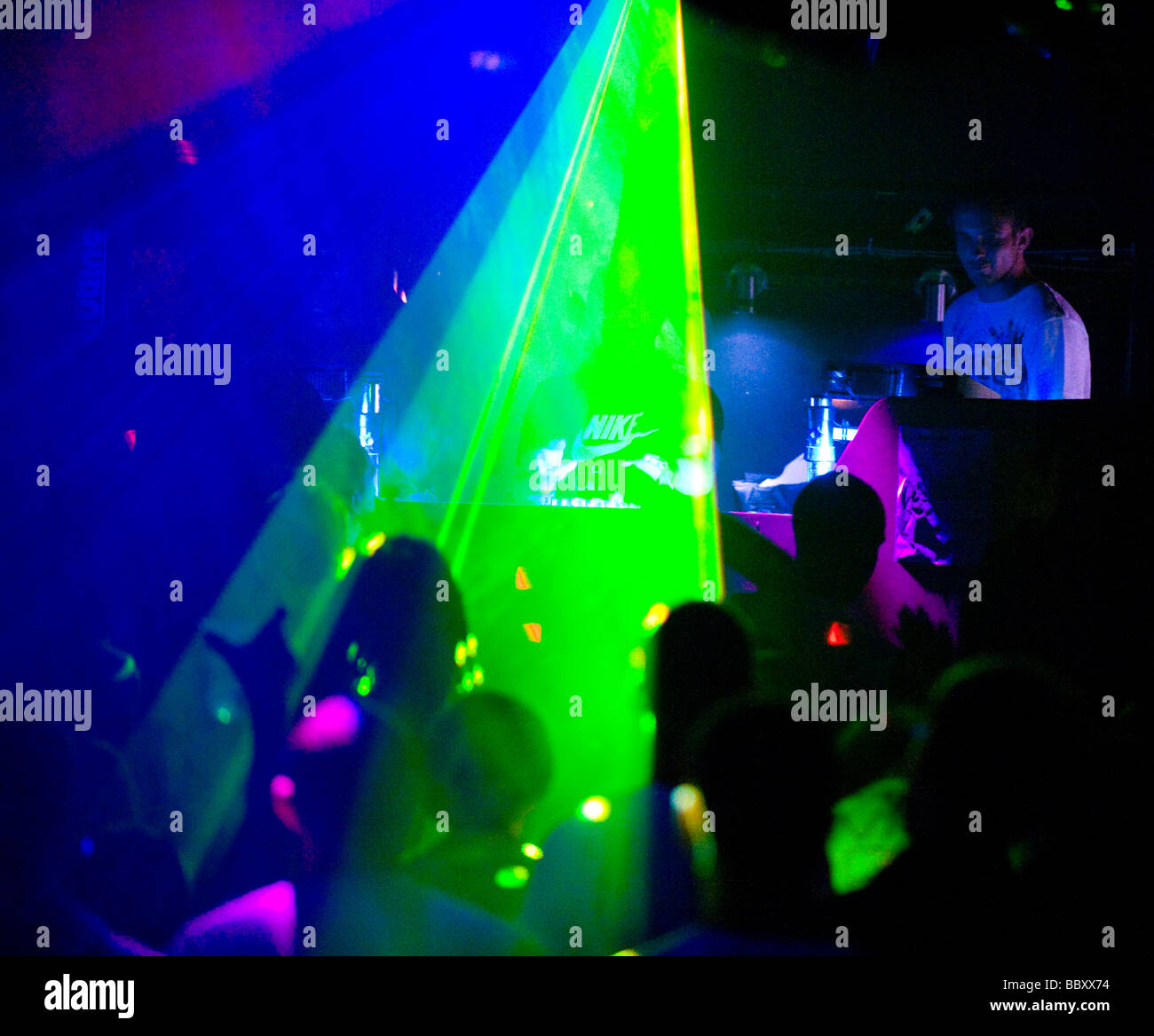 A laser show at a night club Stock Photo - Alamy