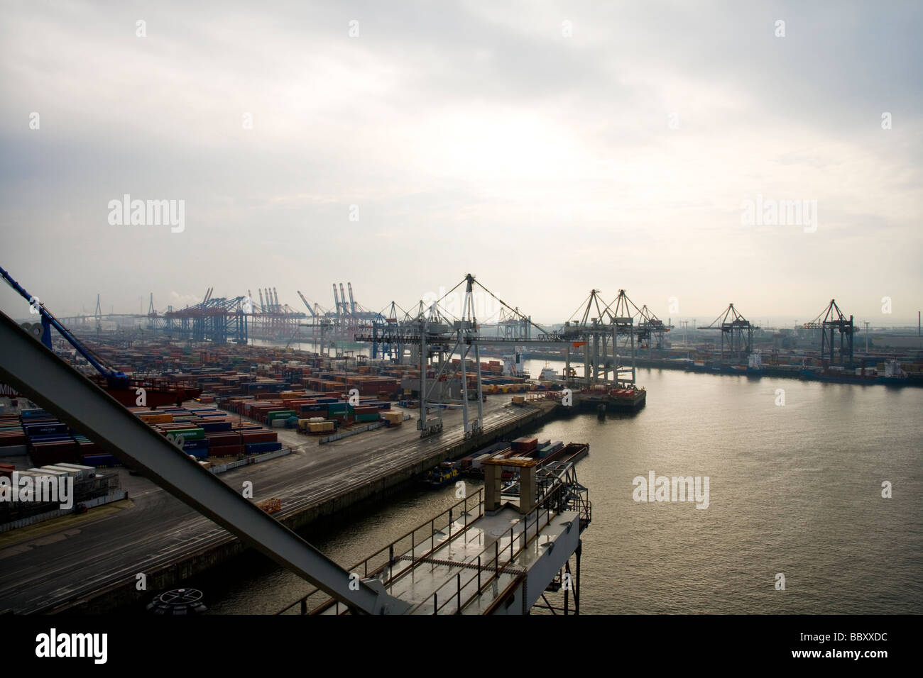 A high view of The Port of Hamburg, Germany Stock Photo - Alamy