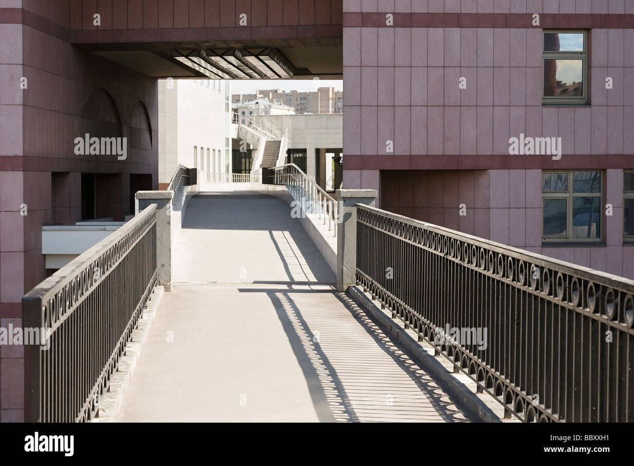 square arch staircase upstairs and its shadow Stock Photo - Alamy