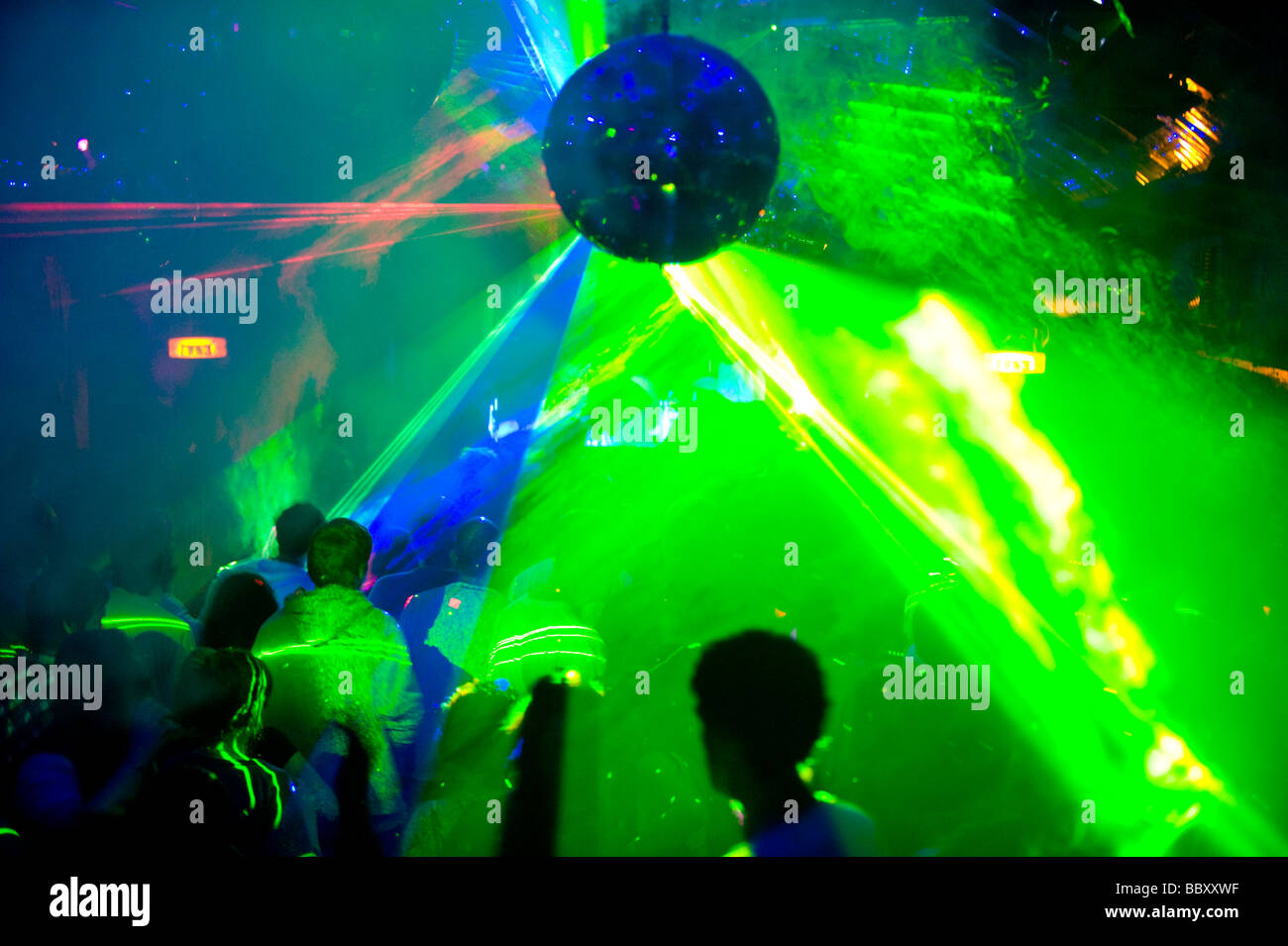 A laser show at a night club Stock Photo - Alamy