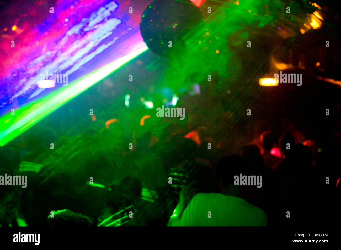 A laser show at a night club Stock Photo - Alamy