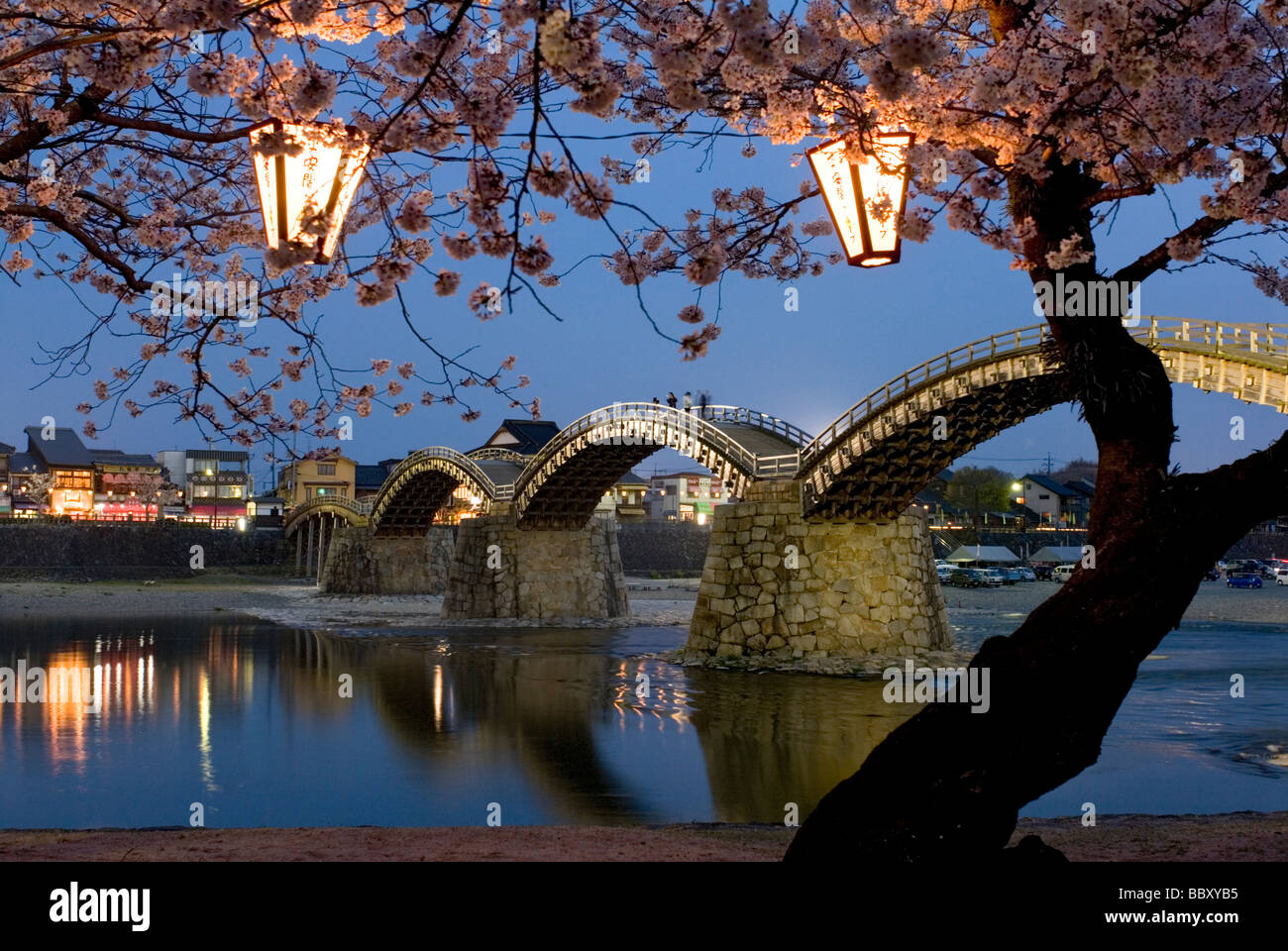 Most famous classic traditional arched bridge in Japan is the Kintai ...