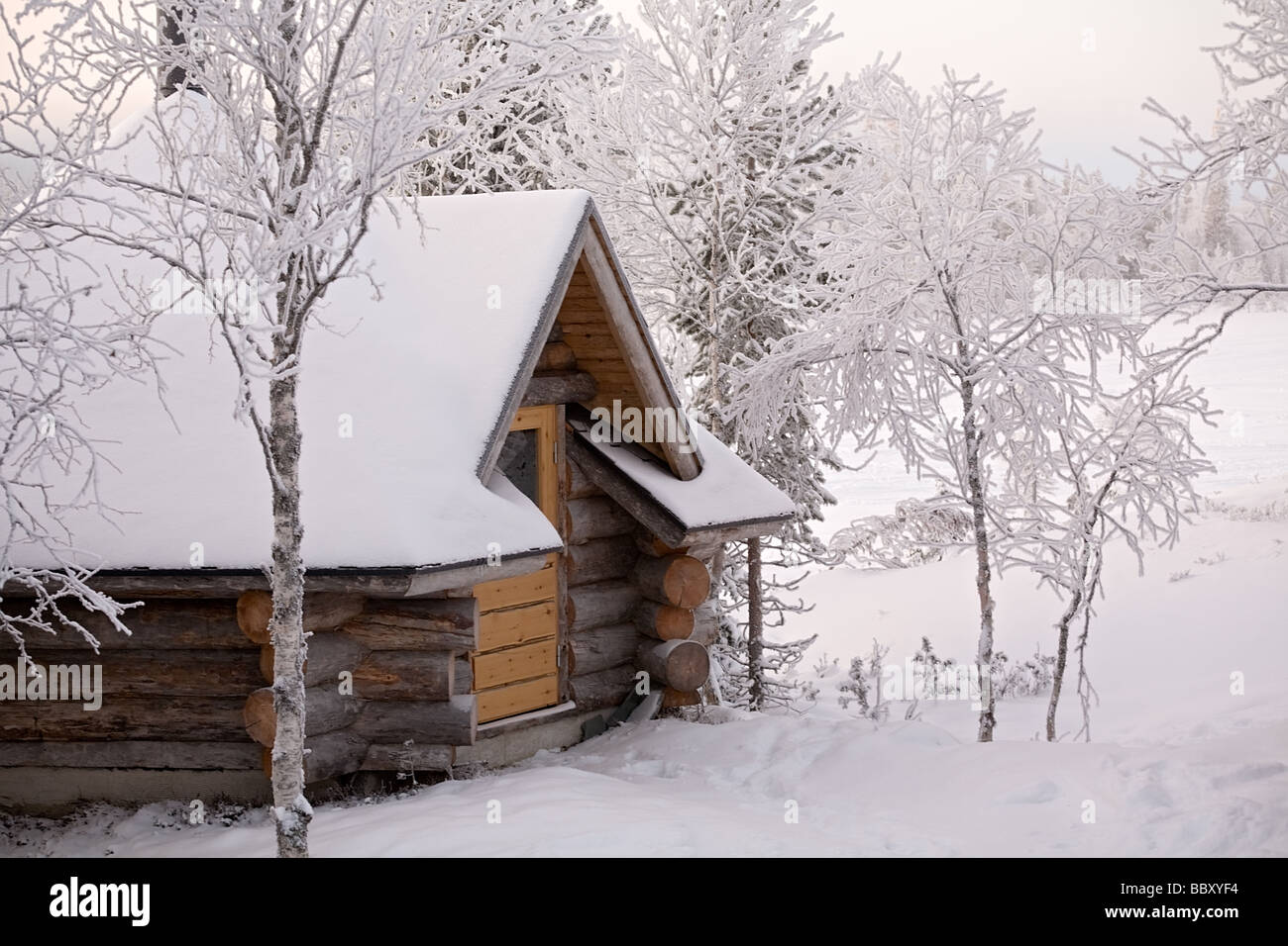 Cozy christmas winter cabin hi-res stock photography and images - Alamy