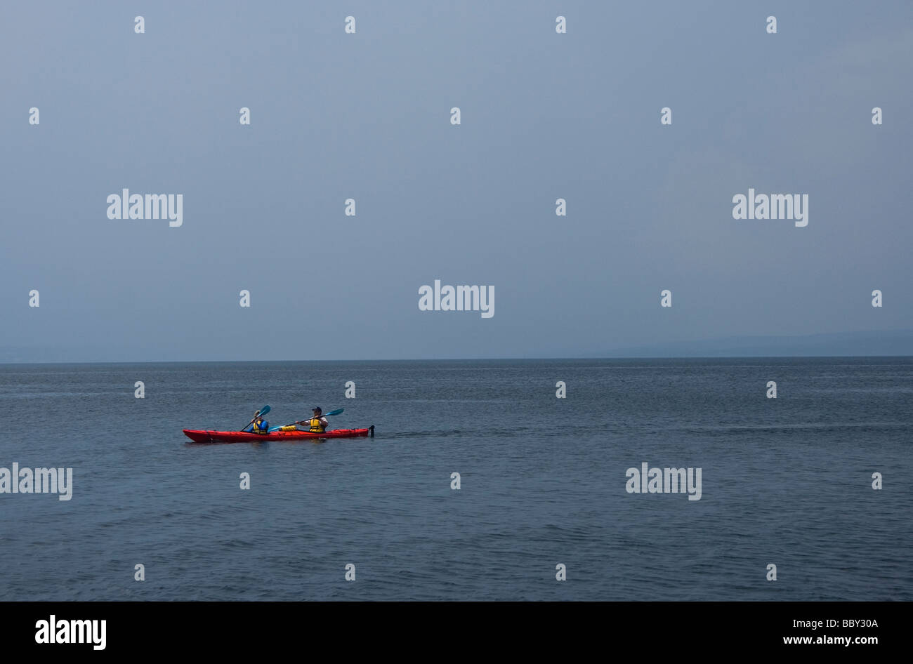 Kayaks rowing in Forillon National Park,Quebec,Canada Stock Photo - Alamy