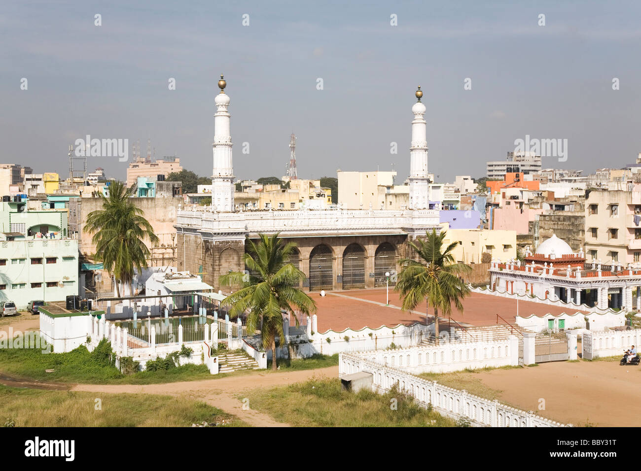 The Wallajah Mosque in Chennai, India. Known as the Big Mosque it was ...