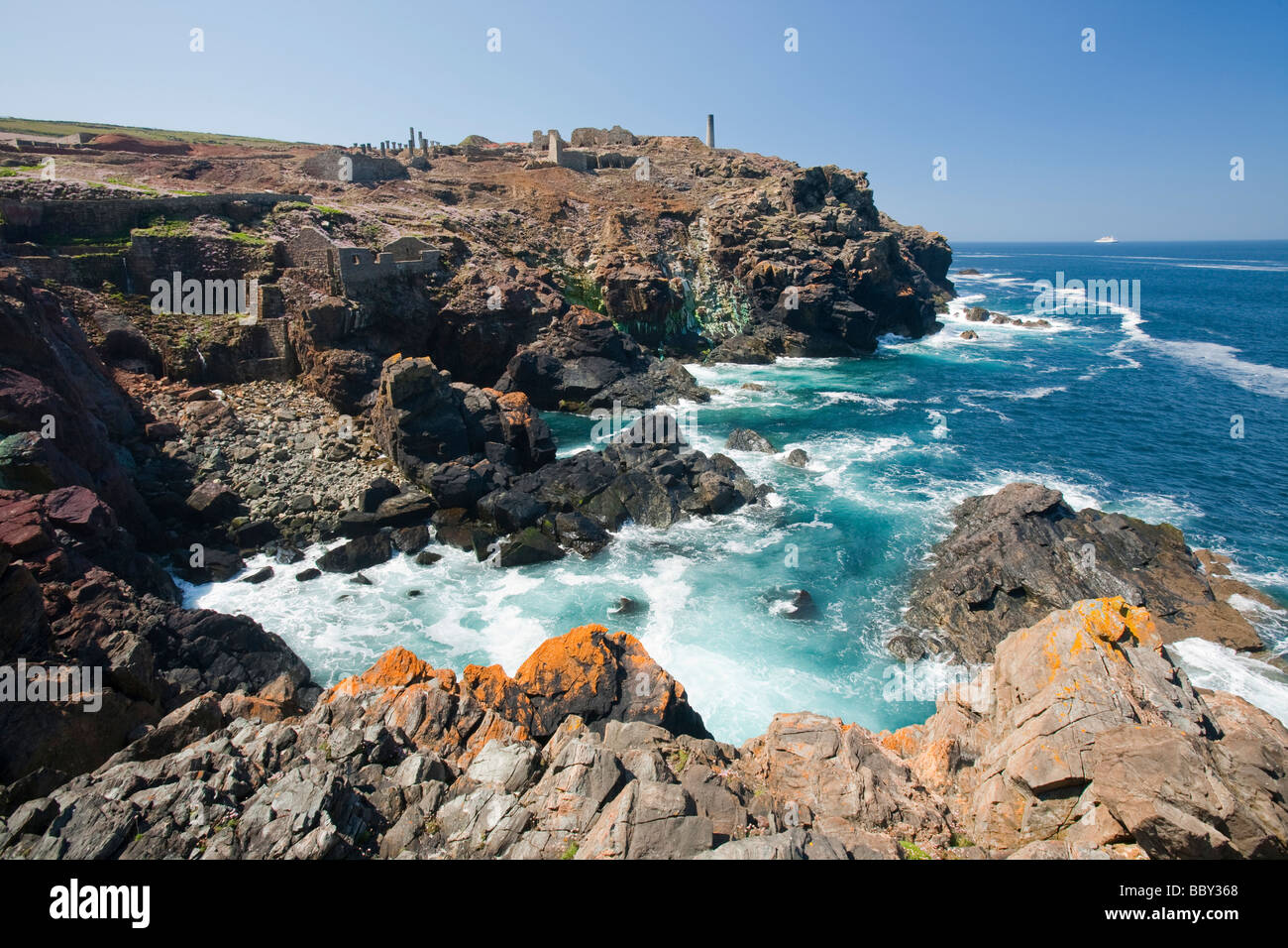 The old Geevor tin mines near Pendeen on Cornwalls North Coast UK Stock ...