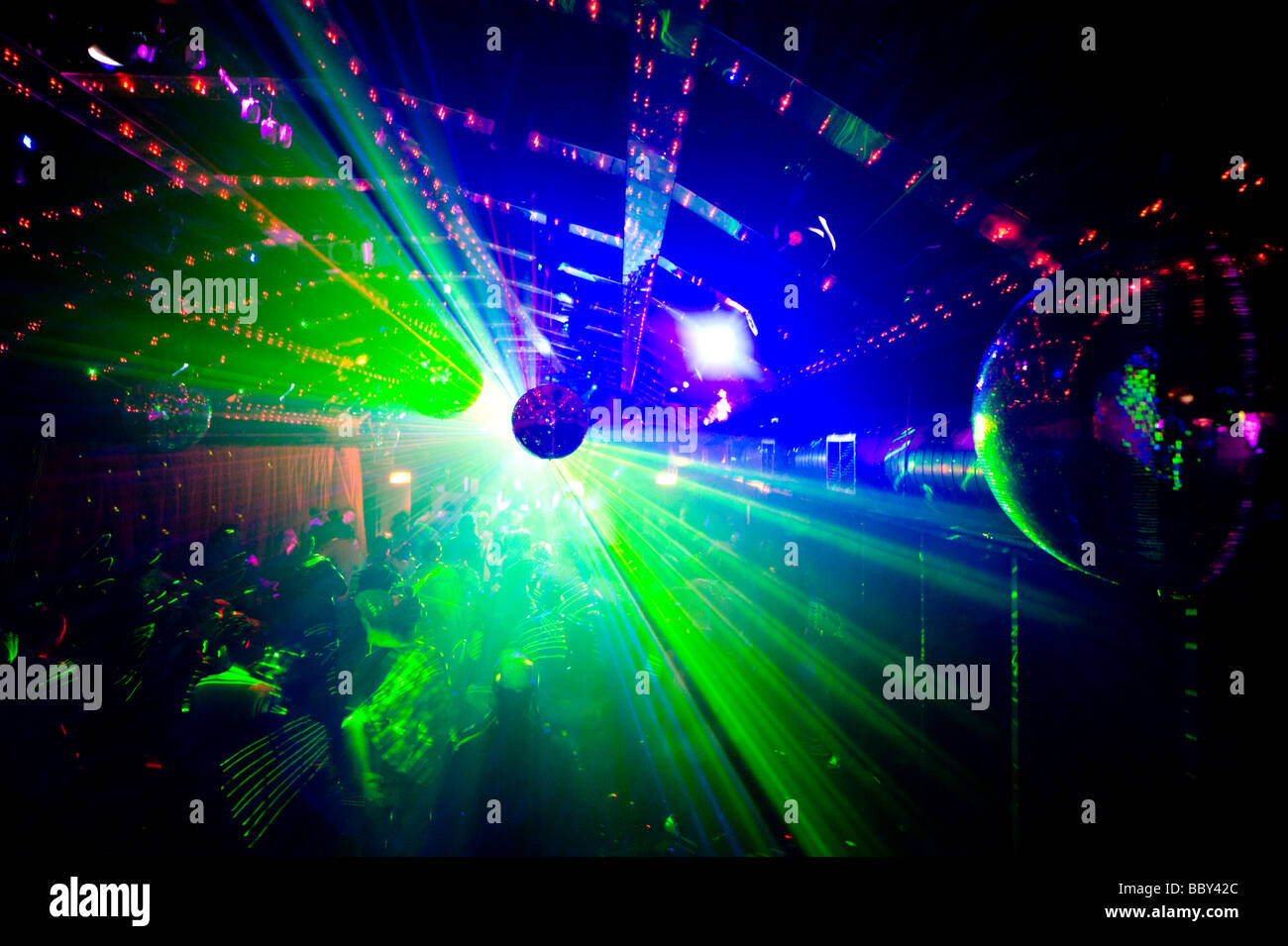 A laser show at a night club Stock Photo - Alamy