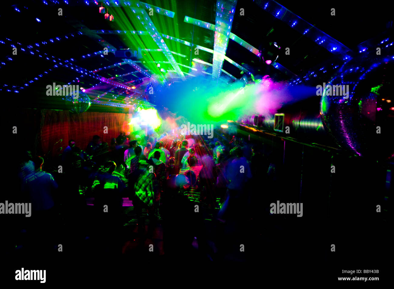 A laser show at a night club Stock Photo - Alamy