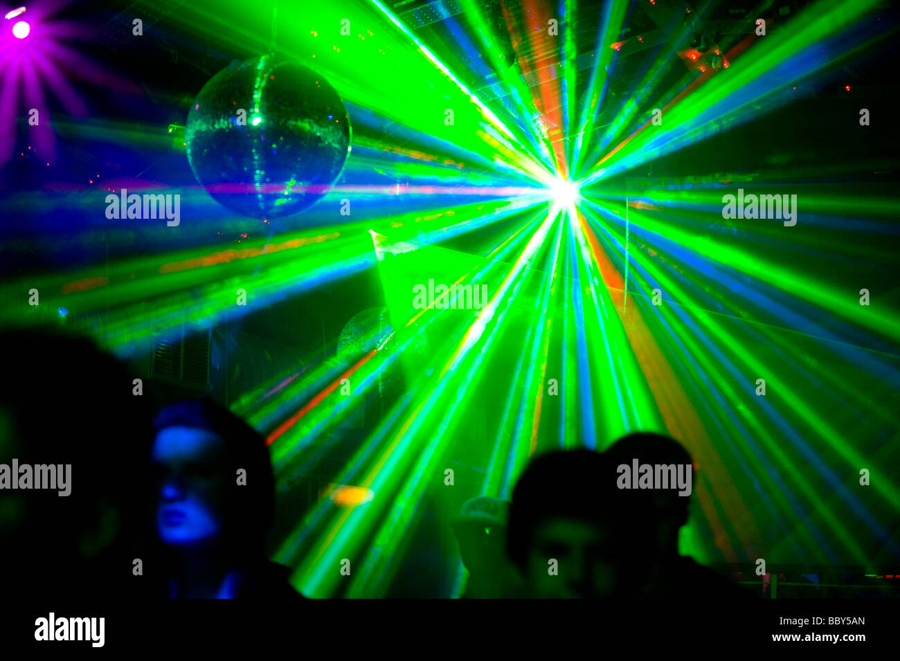 A laser show at a night club Stock Photo - Alamy