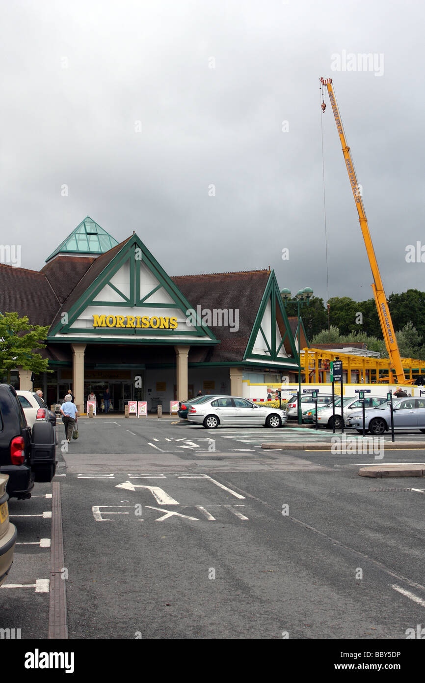 Morrisons supermarket open for business while expansion work goes on to ...