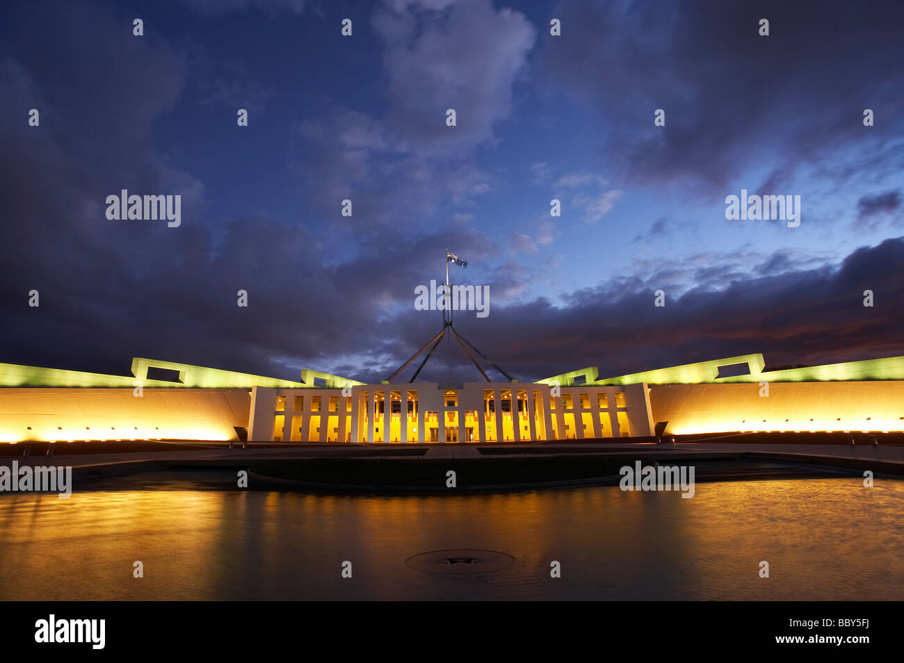 Australian parliament buildings flag poles hi-res stock photography and ...