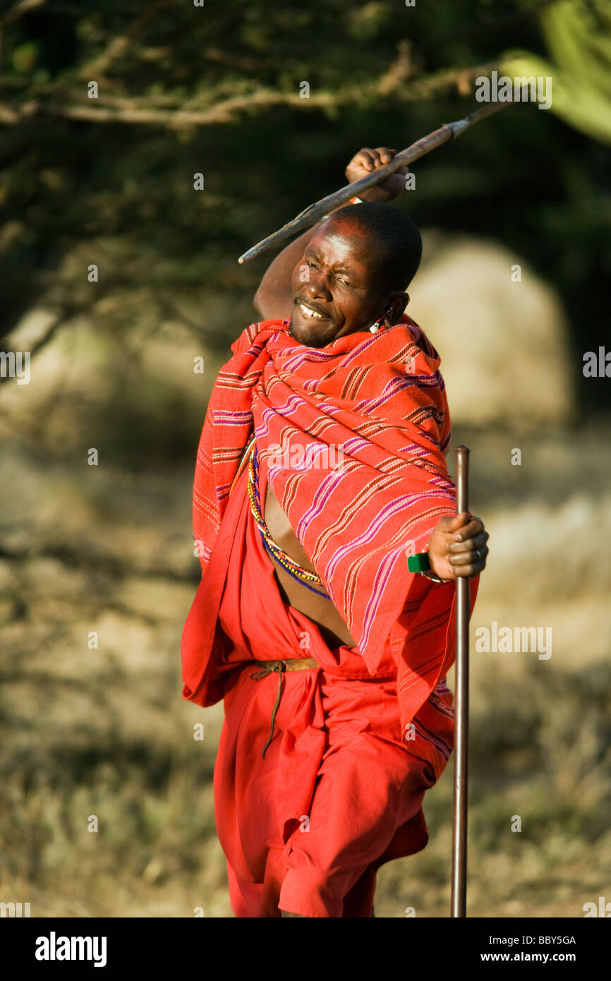 Maasai moran warrior spear hi-res stock photography and images - Alamy