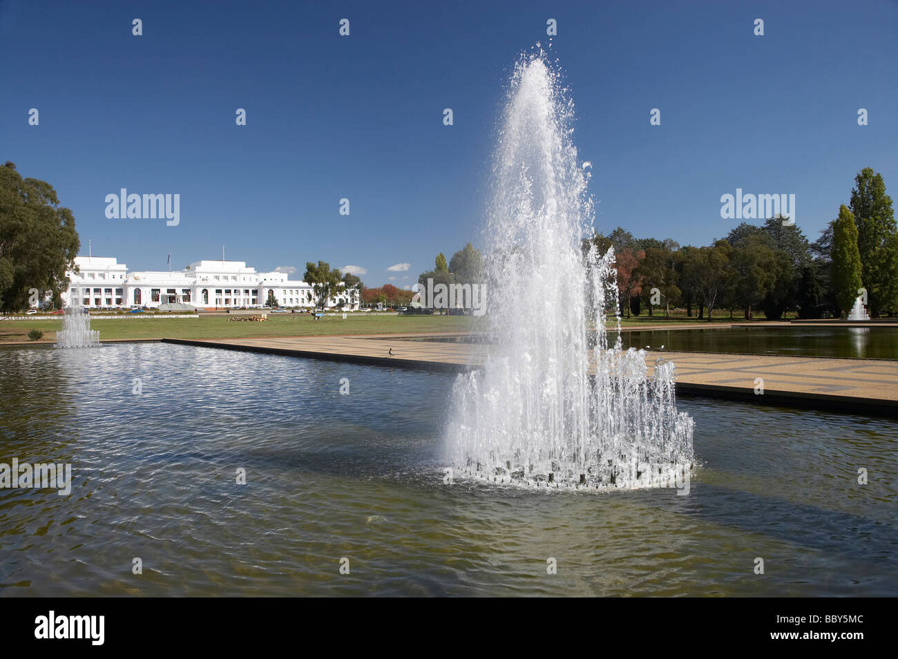 Old Parliament House and Fountain Parkes Place Canberra ACT Australia Stock Photo - Alamy