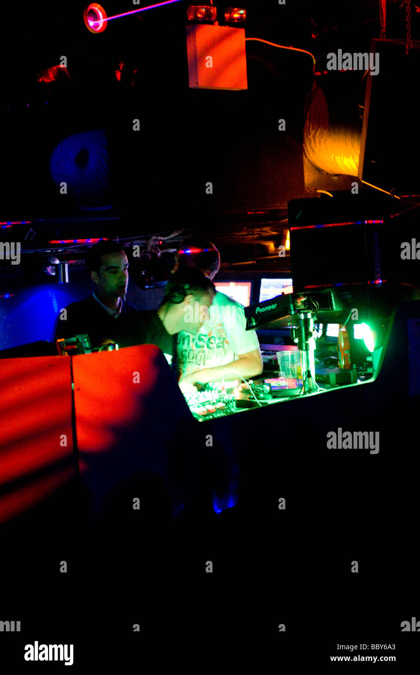 A DJ booth at a night club Stock Photo - Alamy