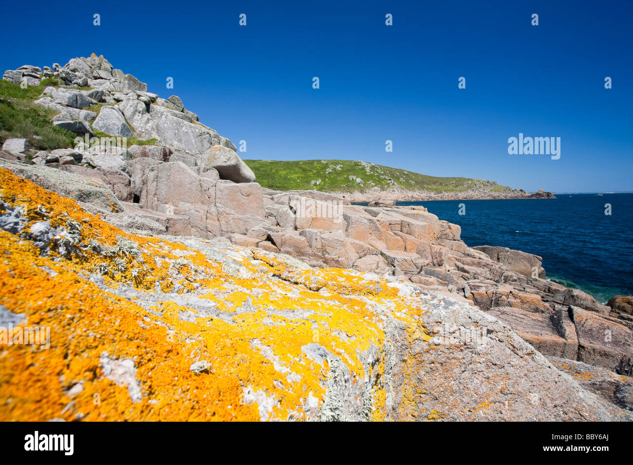 Cornish coastal scenery near Lamorna cove UK Stock Photo - Alamy