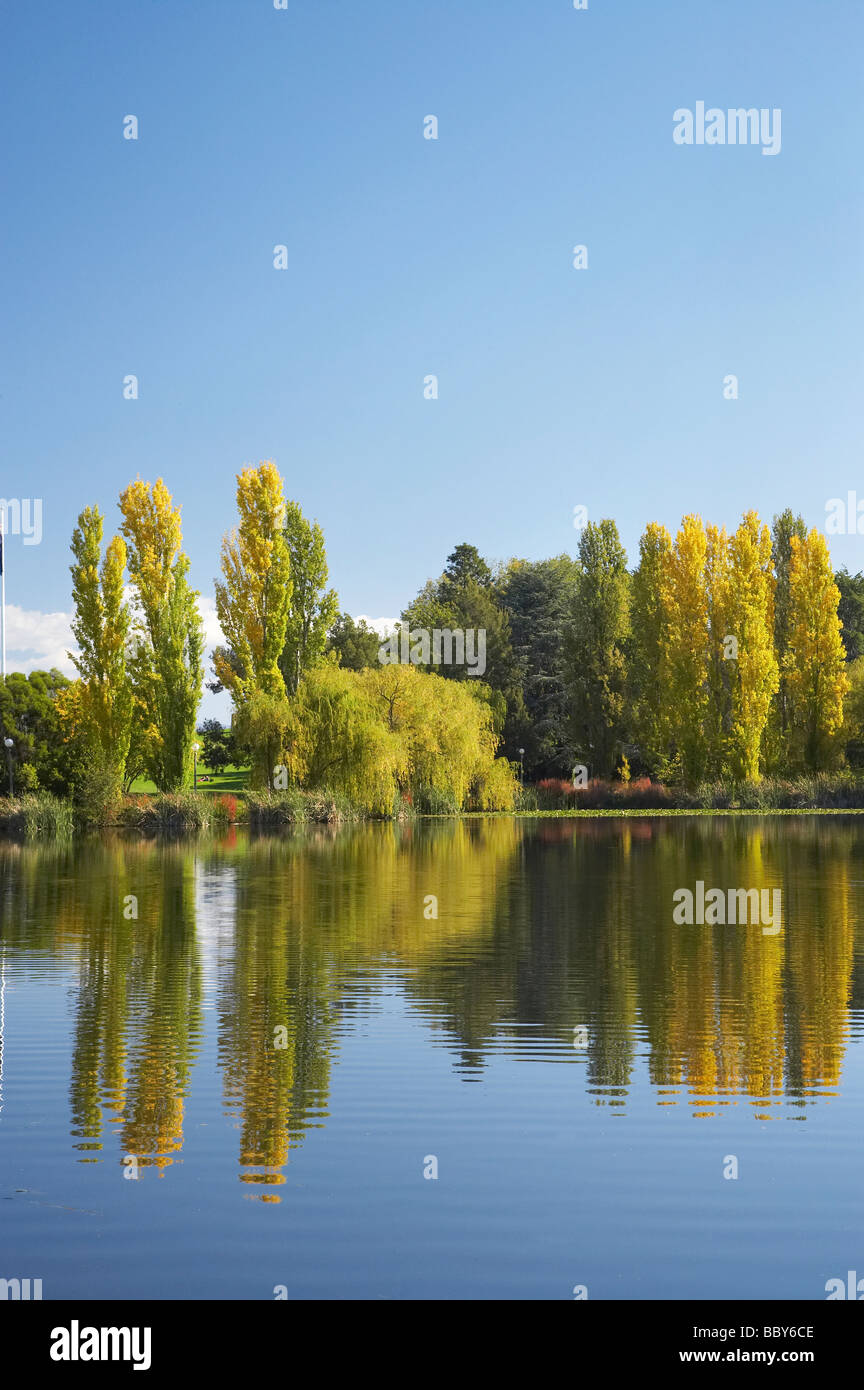 Autumn Colour Reflected in Nerang Pool Commonwealth Park Canberra ACT ...