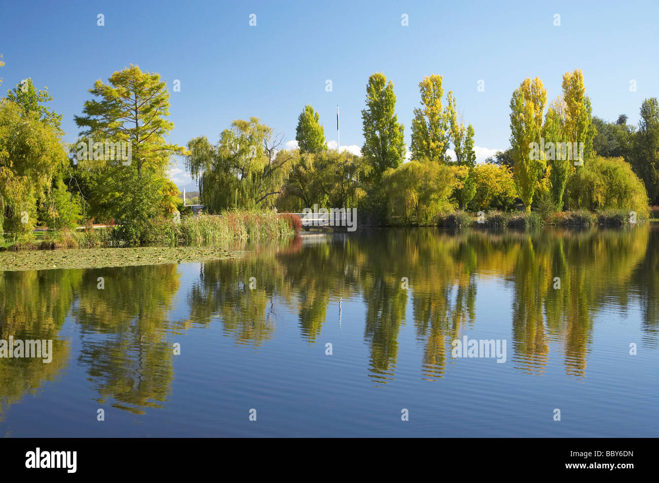 Autumn Colour Reflected in Nerang Pool Commonwealth Park Canberra ACT ...