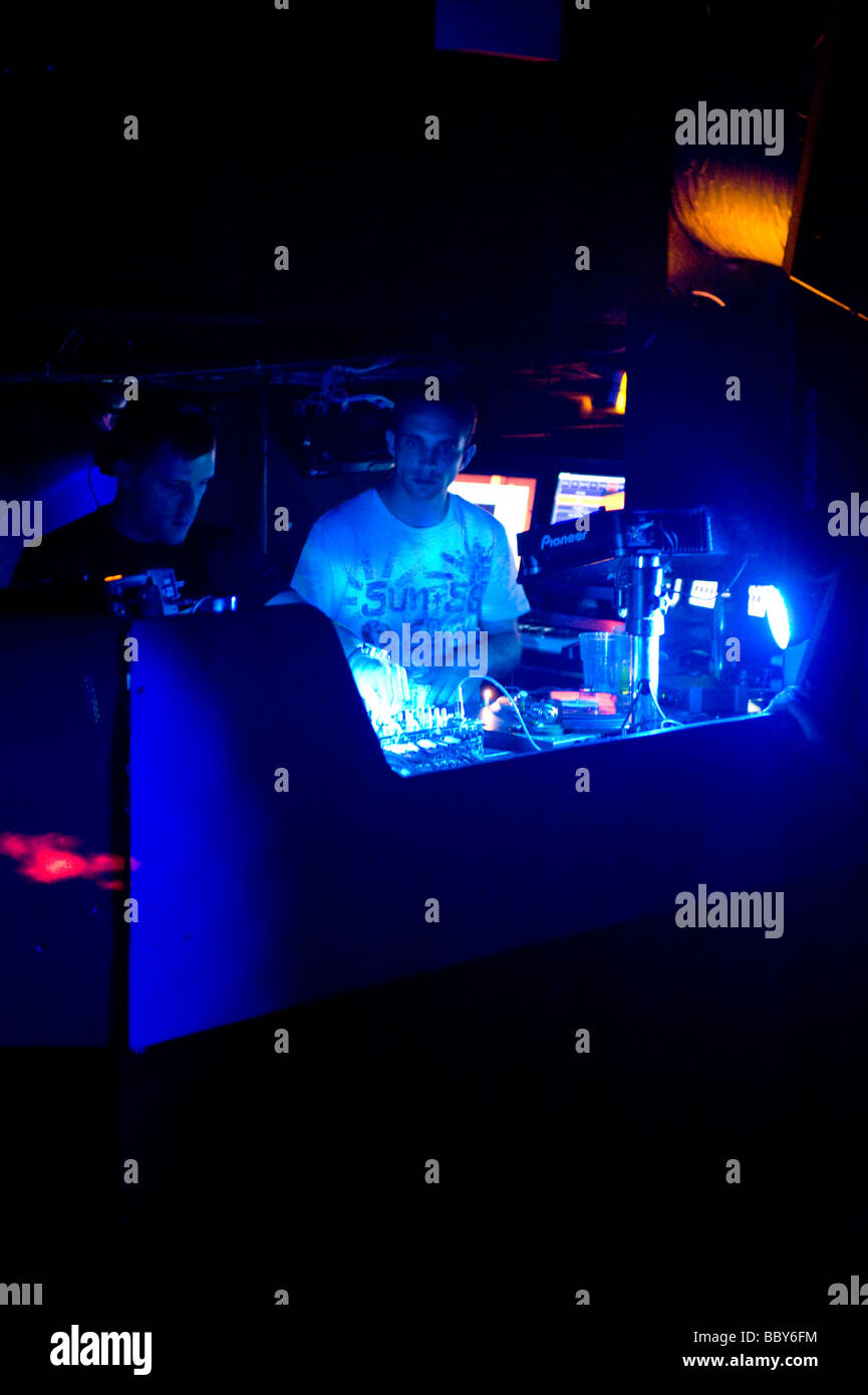 A DJ booth at a night club Stock Photo - Alamy
