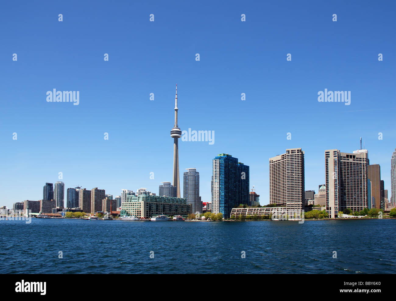 Toronto downtown view from Lake Ontario Stock Photo - Alamy