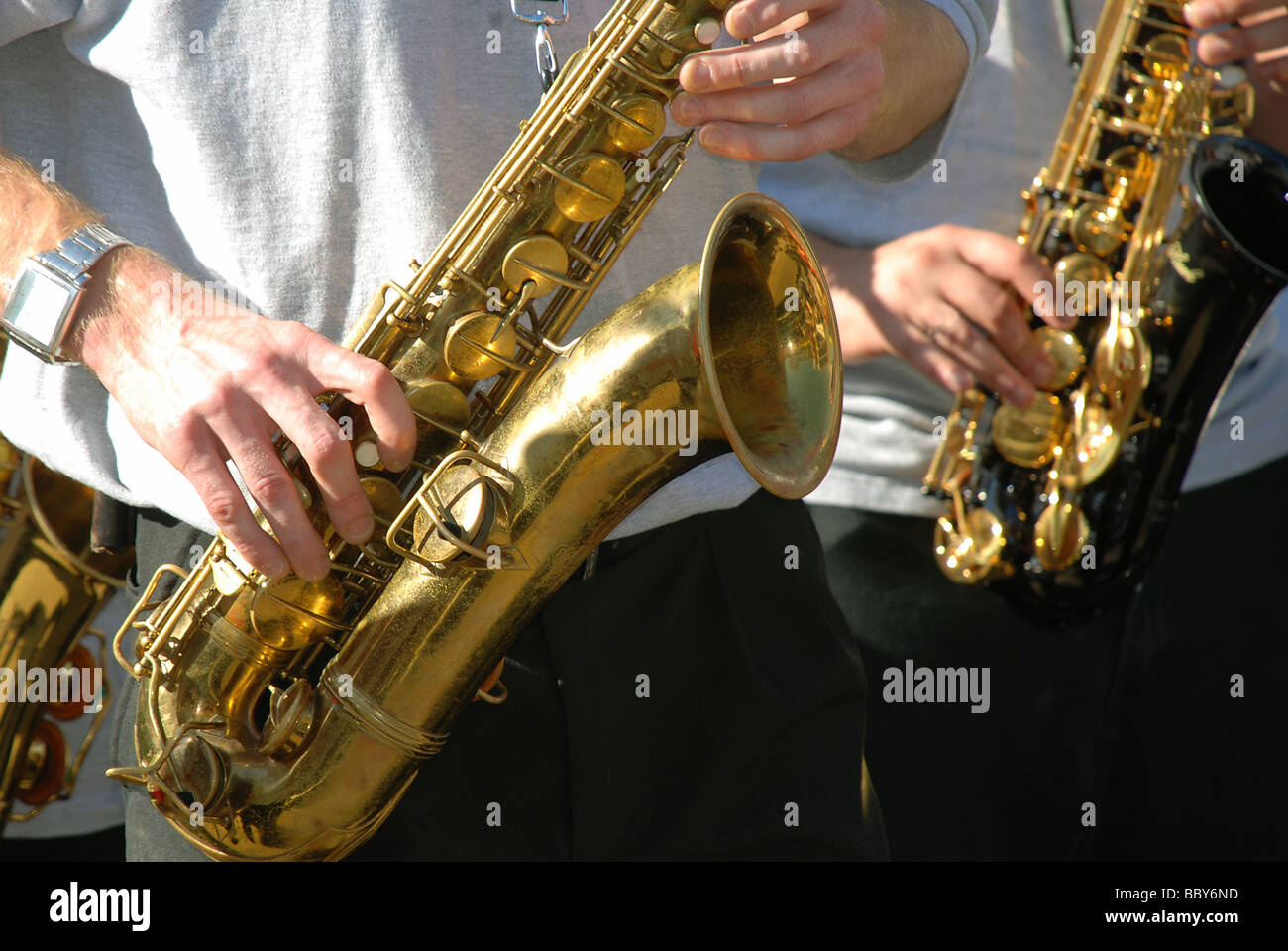 Man playing saxophone Stock Photo - Alamy