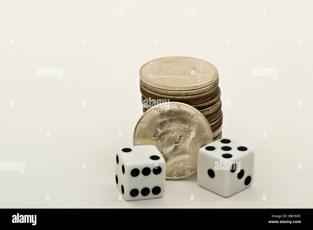 American coins and dice hi-res stock photography and images - Alamy