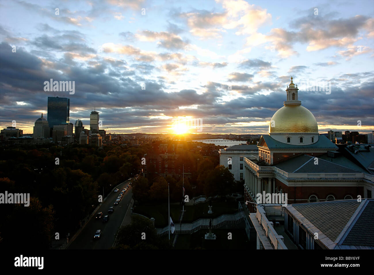 Boston beacon hill charles street hi-res stock photography and images ...