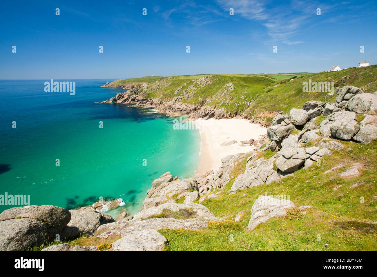 Cornish coastal scenery near Porthgwarra Cornwall UK Stock Photo - Alamy